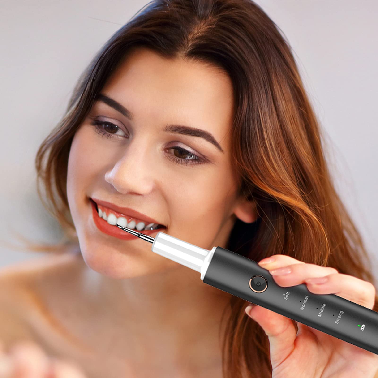 Teeth Cleaning Kit, Electric Tooth Cleaner Tool for Oral Care, 4 Work Modes, for Use at Home (Black)