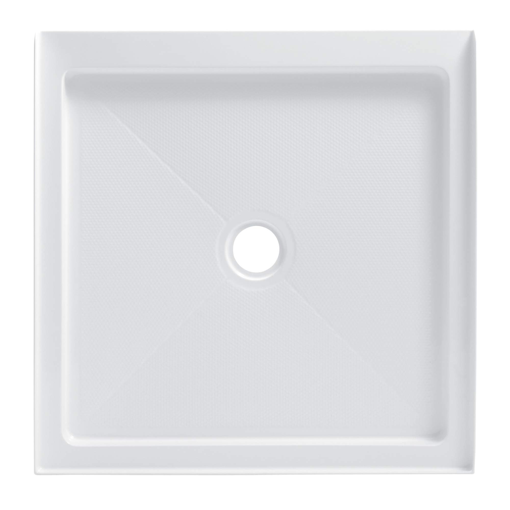 Miseno MSP-3232C 32" x 32" Shower Base with Single Threshold and Center Drain - White