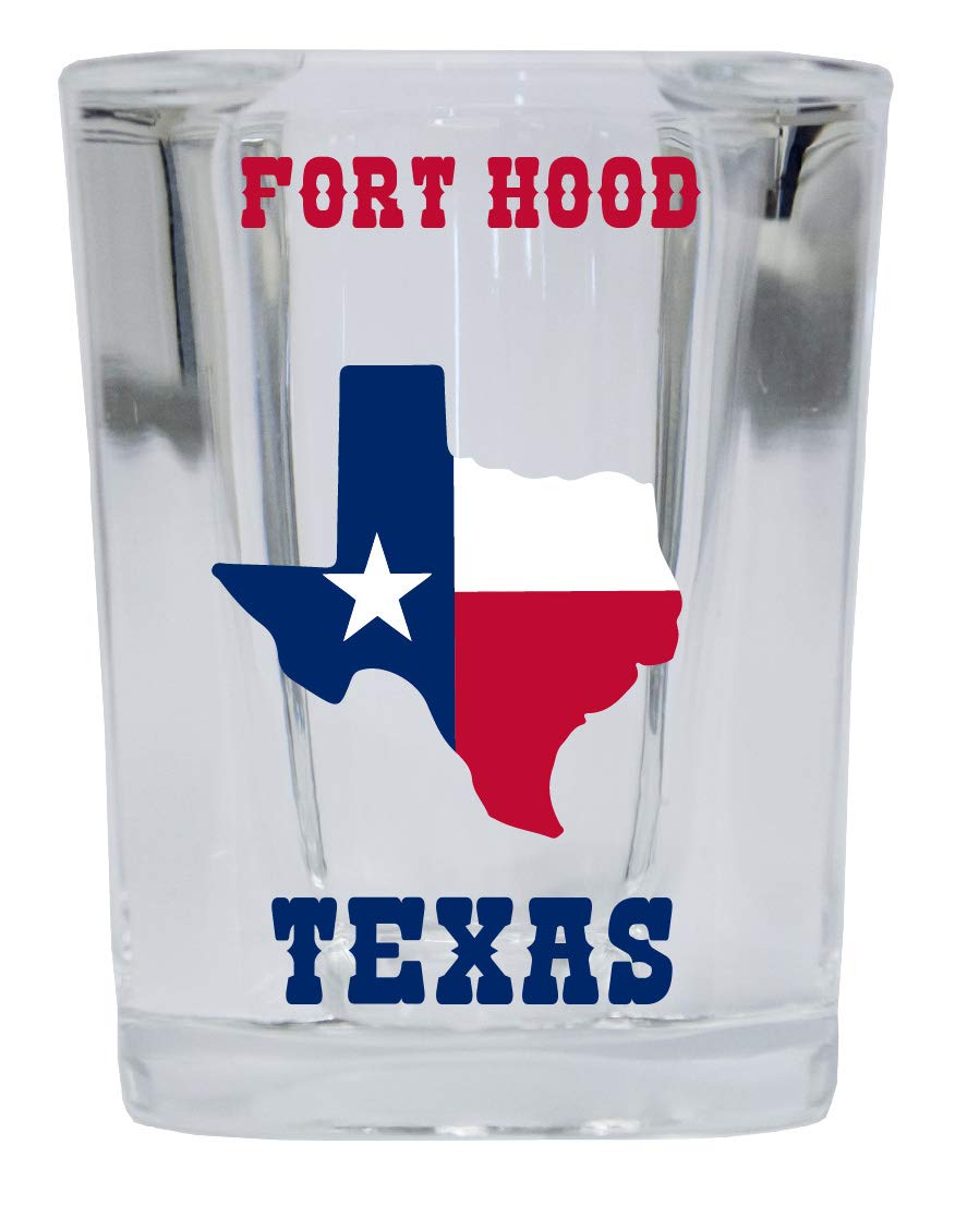 R and R Imports Fort Hood Texas Square Shot Glass 4-Pack