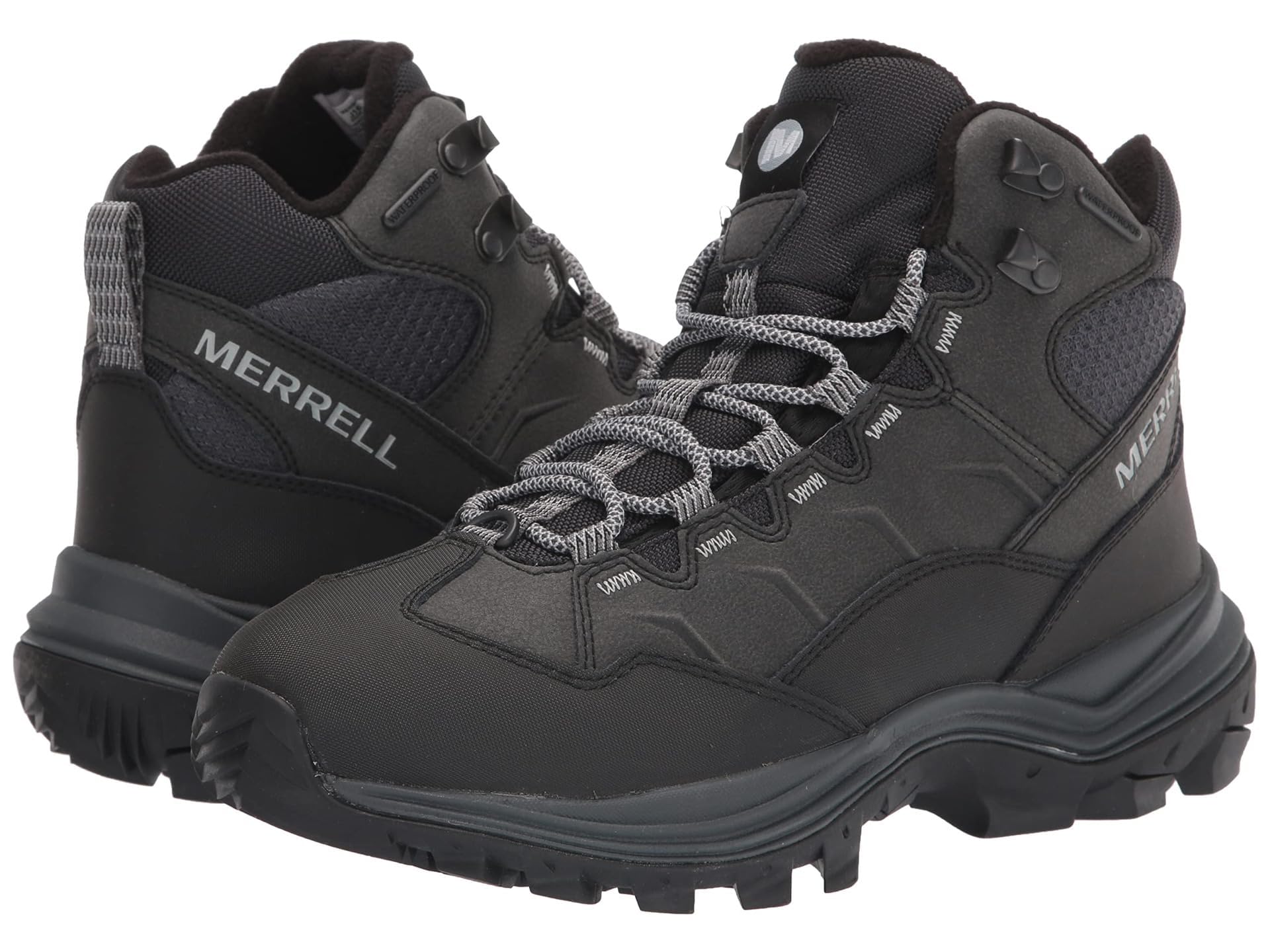 Merrell Men's Thermo Chill Mid Waterproof Snow Boot, Black, 9 Wide