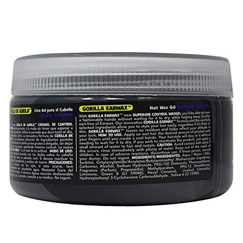 Moco de Gorila Gorilla Earwax, Control Superior Gel Jars, Purple, 3.5 Oz, Pack of 2