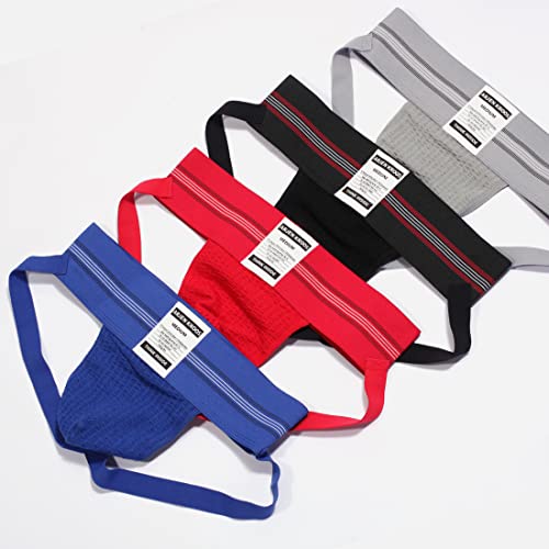 Men's Jockstrap Underwear Athletic Supporter Bulge Pouch Jock Strap Youth (Medium, Multi Color)