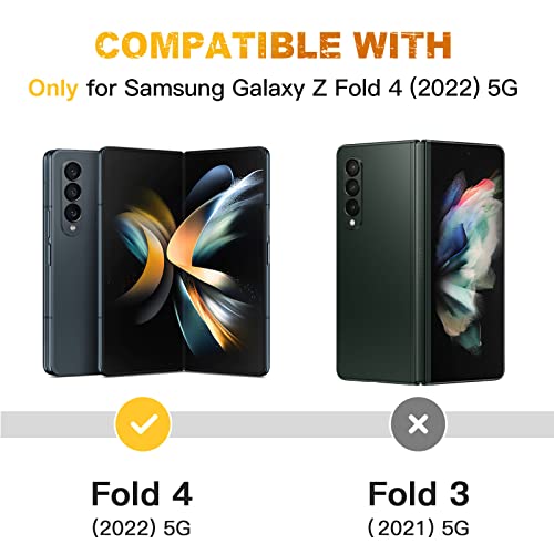 ZtotopCases for Samsung Galaxy Z Fold 4 5G (2022), Full-Body Dual Layer Rugged Case with Built-in Screen Protector & Kickstand & S Pen Slot Drop Protection Shockproof, Black