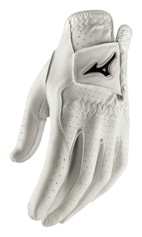 Mizuno 2020 Tour Golf Glove White/Black, White/Black, Medium/Large Cadet, White/Black, Medium/Large Cadet