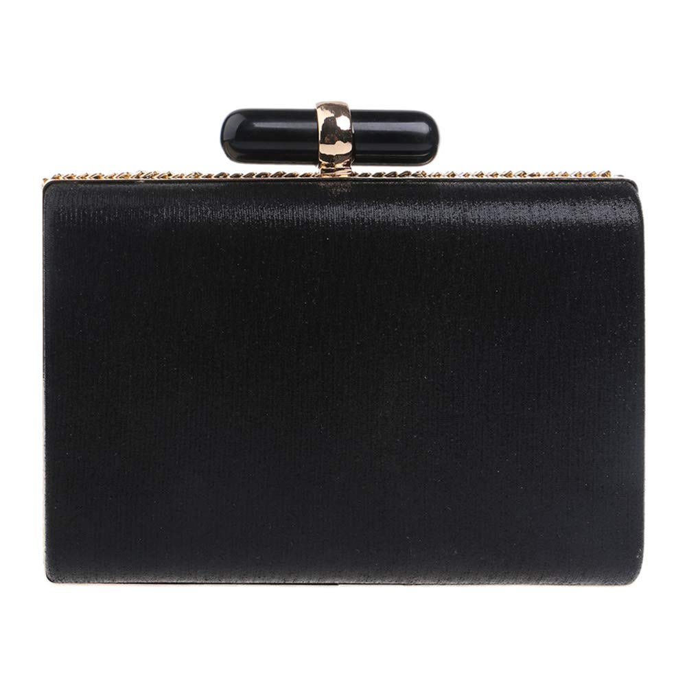 momo mo Women Shoulder Evening Bag Clutches Purse Chain Key Dress Handbag Lipstick Bridal Black