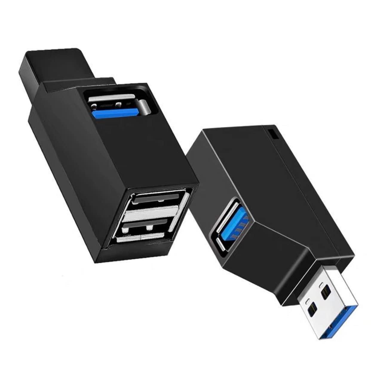 usb3.0 Expander Multi-Port Splitter usb2.0 Mouse U Disk Adapter one Drag Three USP Expansion Dock hub (Black)