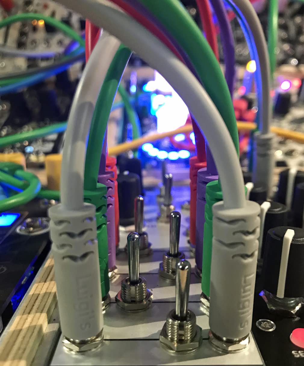Starving Students Music Supplies Luigis Modular Supply Spaghetti Eurorack Patch Cables - Package of 5 Green Cables, 24 (60 cm)