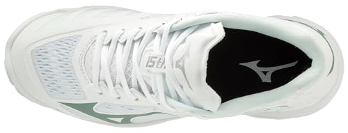 Mizuno womens Wave Lightning Z5 Indoor Court Shoe, White, 8.5 US