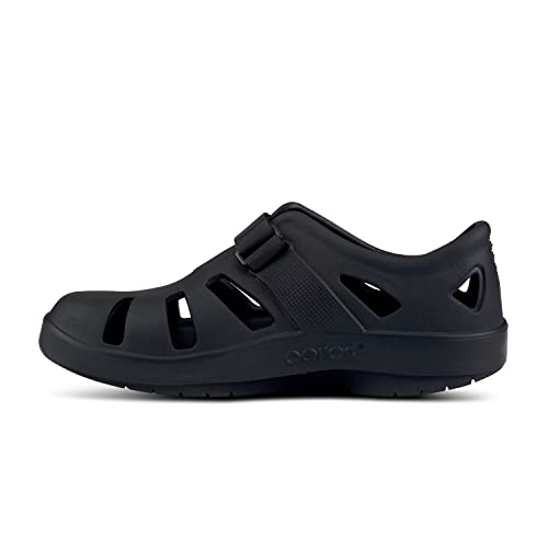OOFOS(ウーフォス) Women T-Bar Sport Sandal, Black, 23.0 cm