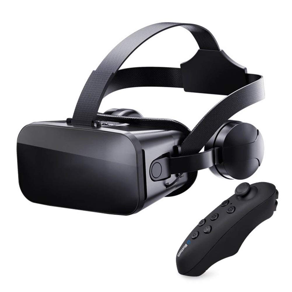 Peyan VR Headset with Remote Controller Virtual Reality Headset 3D Glasses, Anti-Blue-Light Lenses, Stereo Headset, for All Length Below 6.1 inch Include All The IOS And Andriod System Phone