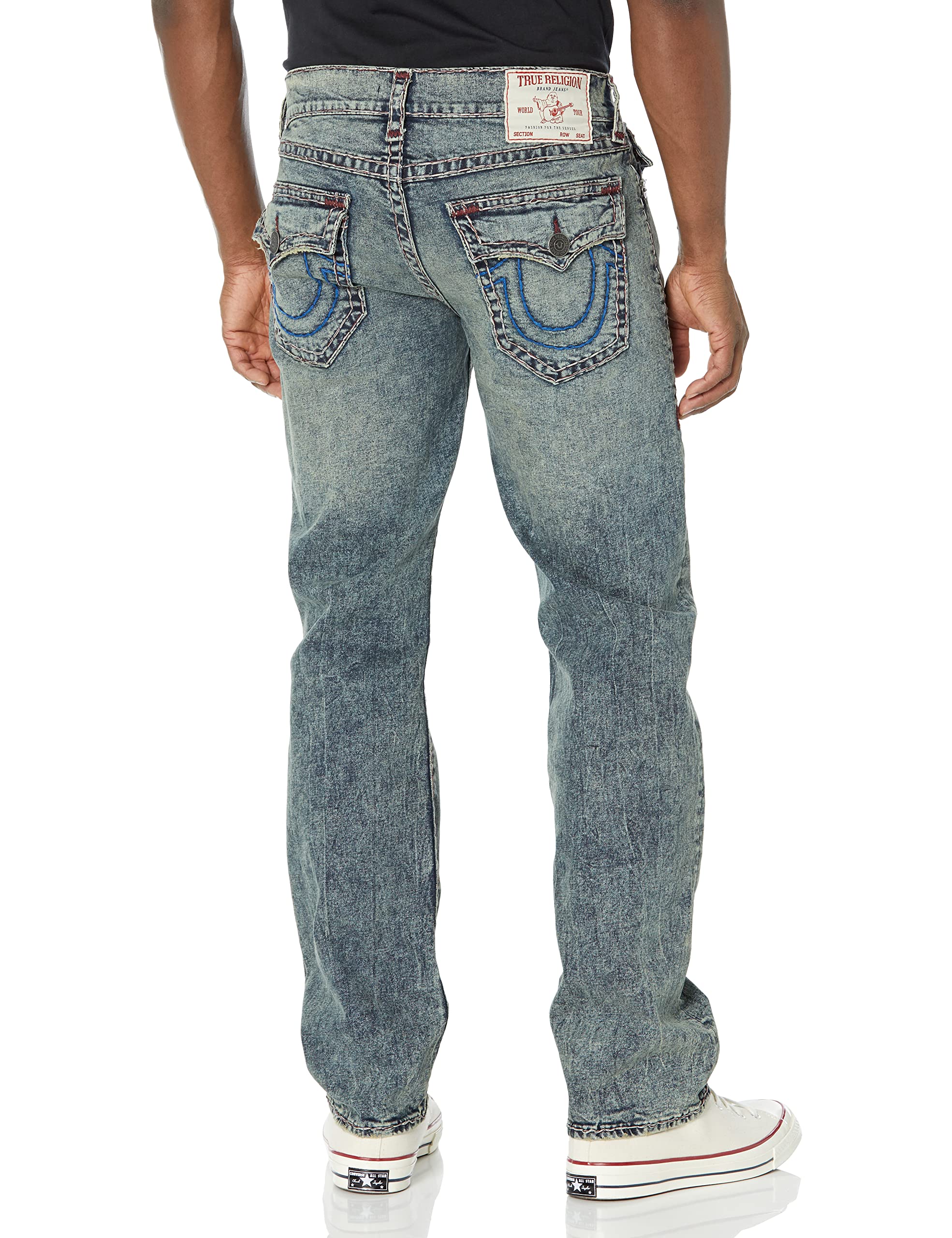 True Religion Men's Ricky Flap Super T, Gatsby Dark Wash, 32