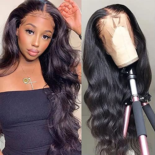 UTIDE Body Wave Bob Wig Human Hair (black, 20 inch)