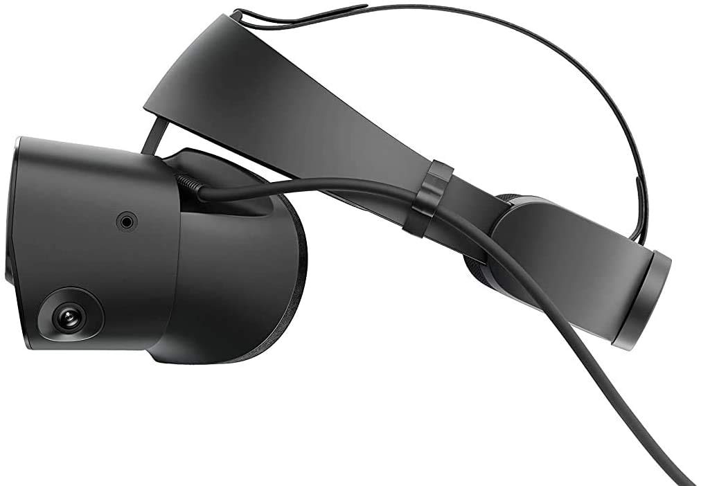 Oculus - Rift S PC-Powered VR Gaming Headset - Two Touch Controller, 3D Positional Audio, Insight Tracking, Adjustable Halo Headband Bundle with TWE Cleaning Cloth