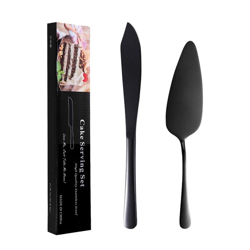 RYGRZJ Cake Serving Set,Cake Pie Pastry Servers,Cake Knife and Server Set Wedding Cake Spatula Baking Kitchen Tool
