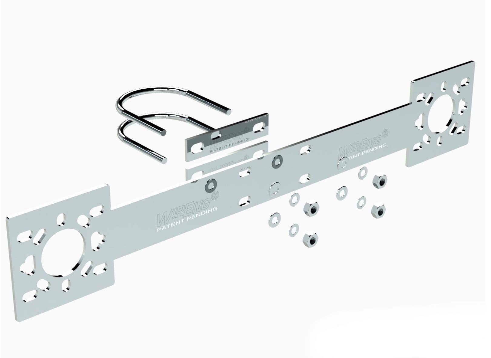 MIMOMount™ MIMO Antenna Mount for ±45°+Vertical+Horizontal Polarizations with Up and Down Tilting Stainless Steel Marine Grade Reinforced