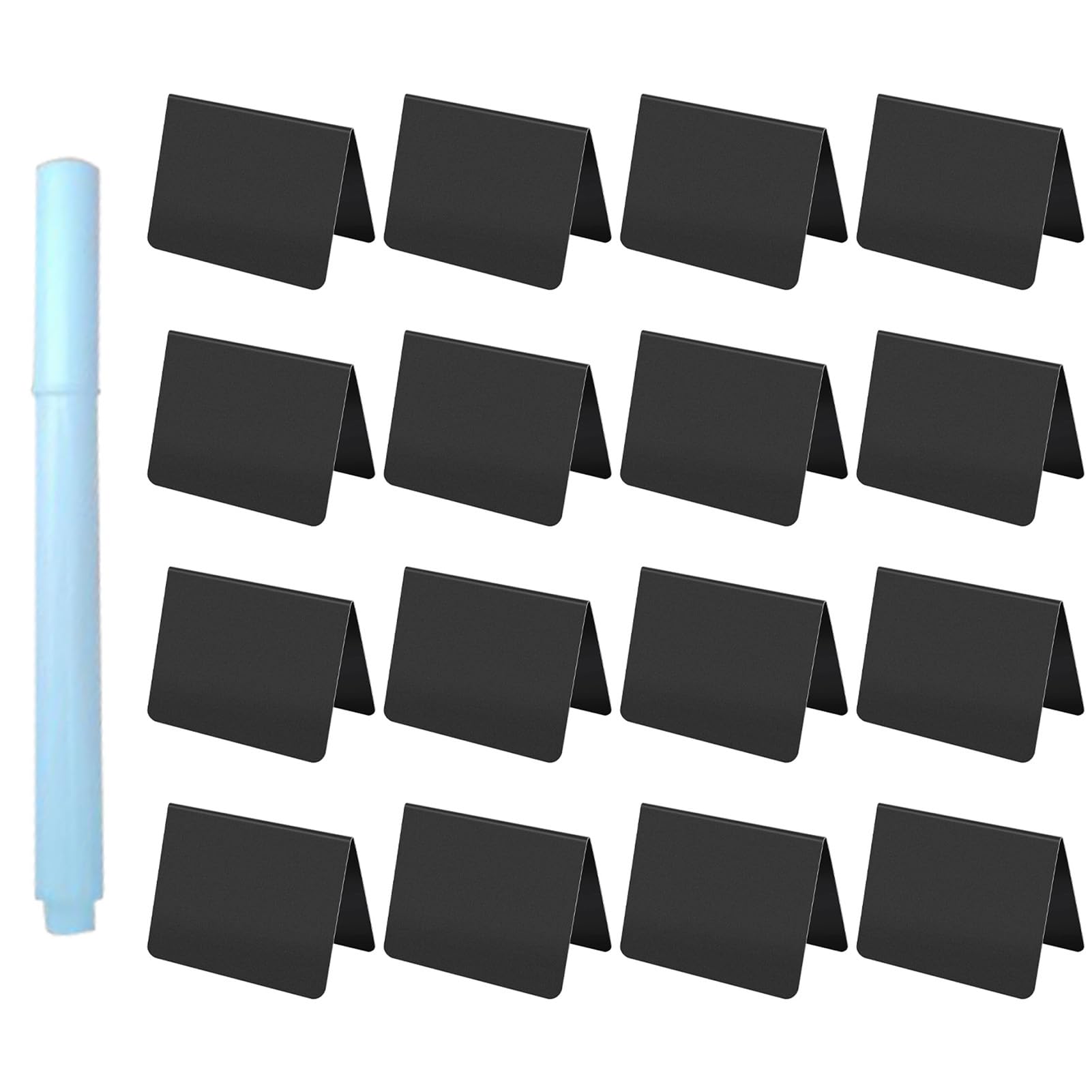 Libcflcc Chalkboard Sign with Pen 16pcs Mini Liquid Double Sided Table Signs for Weddings Parties Events Reusable PVC Erasable Wipeable Perfect Home 1 Set