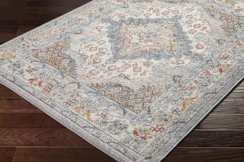 Livabliss Anja Oriental Medallion Area Rug,7'10" x 10'3",Grey