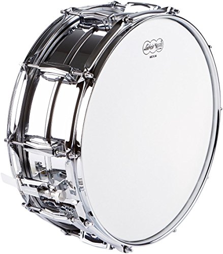 Ludwig LM400 Smooth Chrome Plated Aluminum 5 x 14 Inches Snare Drum with Imperial Lugs and Supra-Phonic Strainer