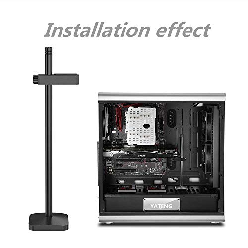 MHQJRH Graphics Card GPU Brace Support, Video Card Sag Holder Bracket, Anodized Aerospace Aluminum (Black)