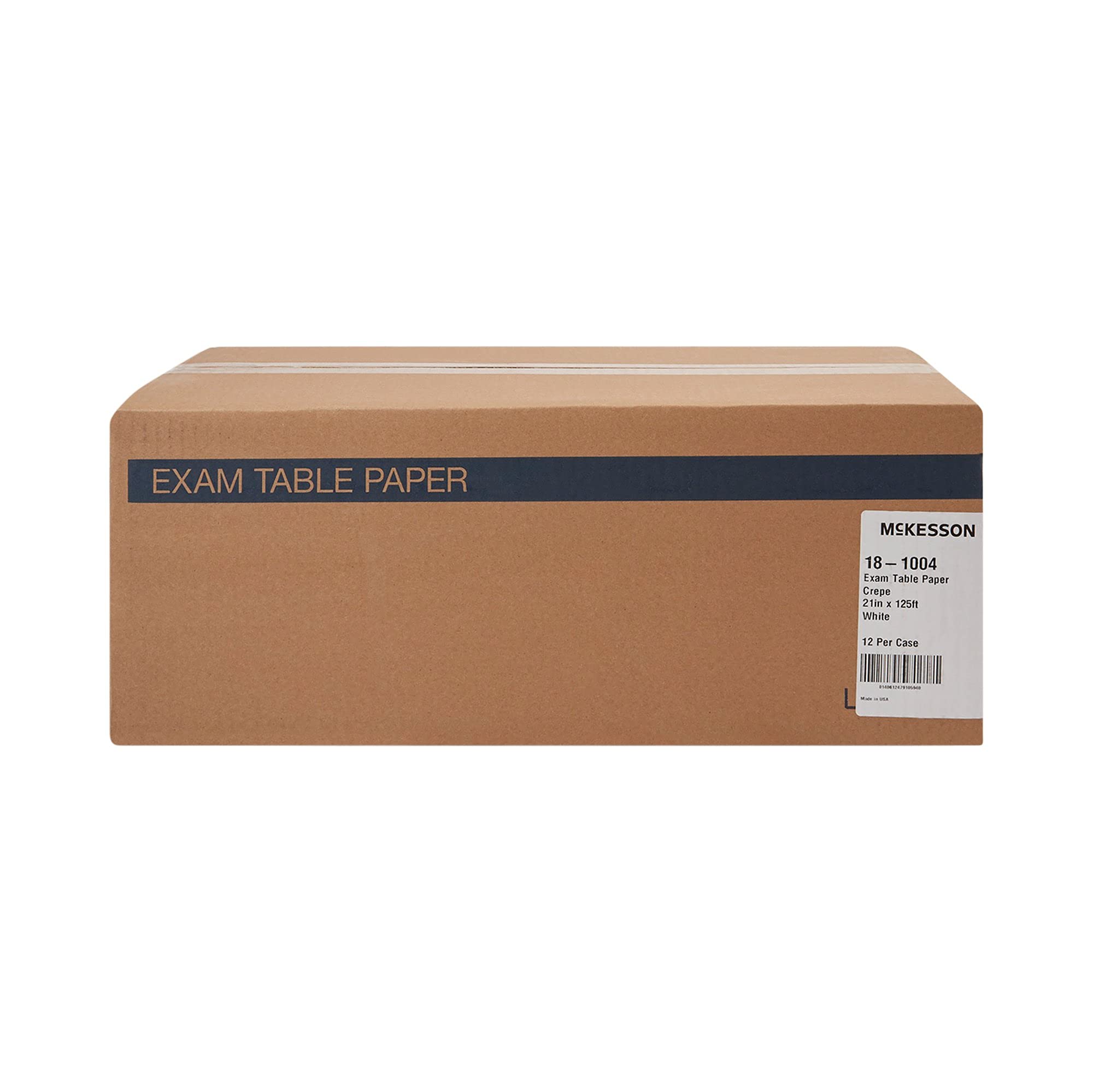 McKesson Exam Table Paper, Economy Crepe, White, 21 in x 125 ft, 12 Count