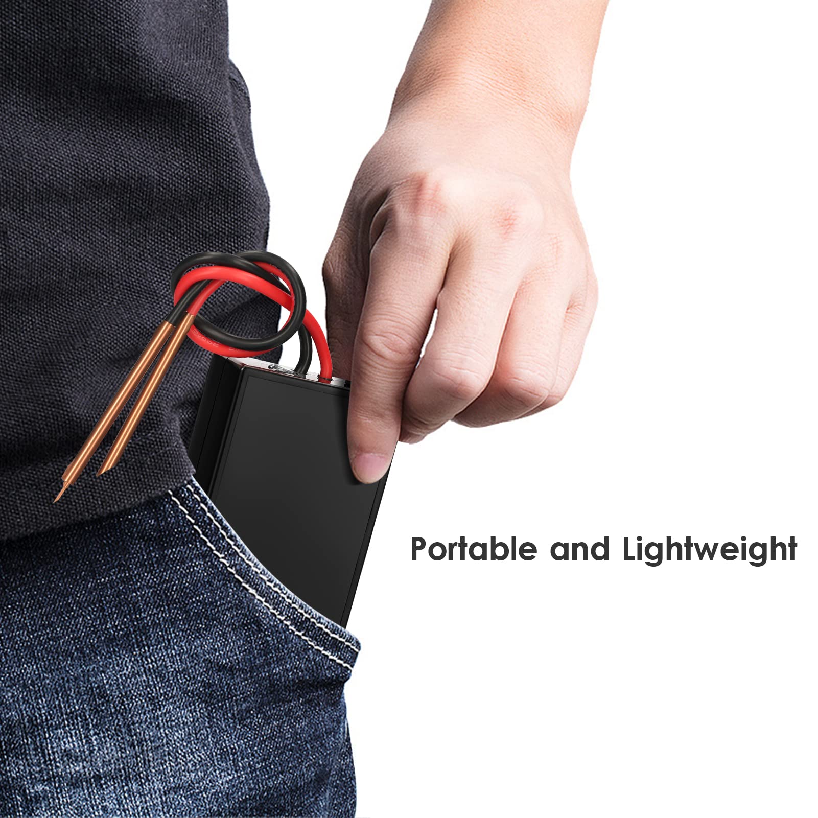 Weytoll Portable Spot Welder with Welding Pens 6 Gears Adjustable 5000mAh Rechargeable Mini Spot Welding Machine Small Handheld Lithium Battery Welder for Household Home DIY Repair