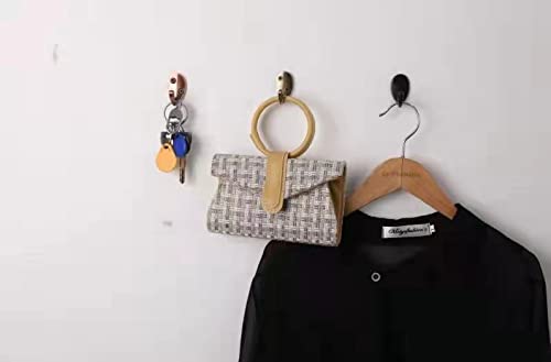 XCHTX Coat Hooks Hardware, Dual Zinc Alloy Hooks Wall Mounted Screws for Hanging Lightweight & Heavy Items Indoor&Outdoor Used,Black