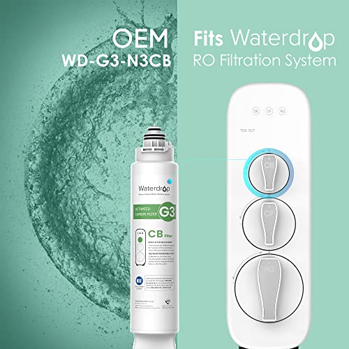 Waterdrop WD-G3-CB Filter, Replacement for WD-G3-W, WD-G3P600 and WD-G3P800-W Reverse Osmosis System, 1-year Lifetime