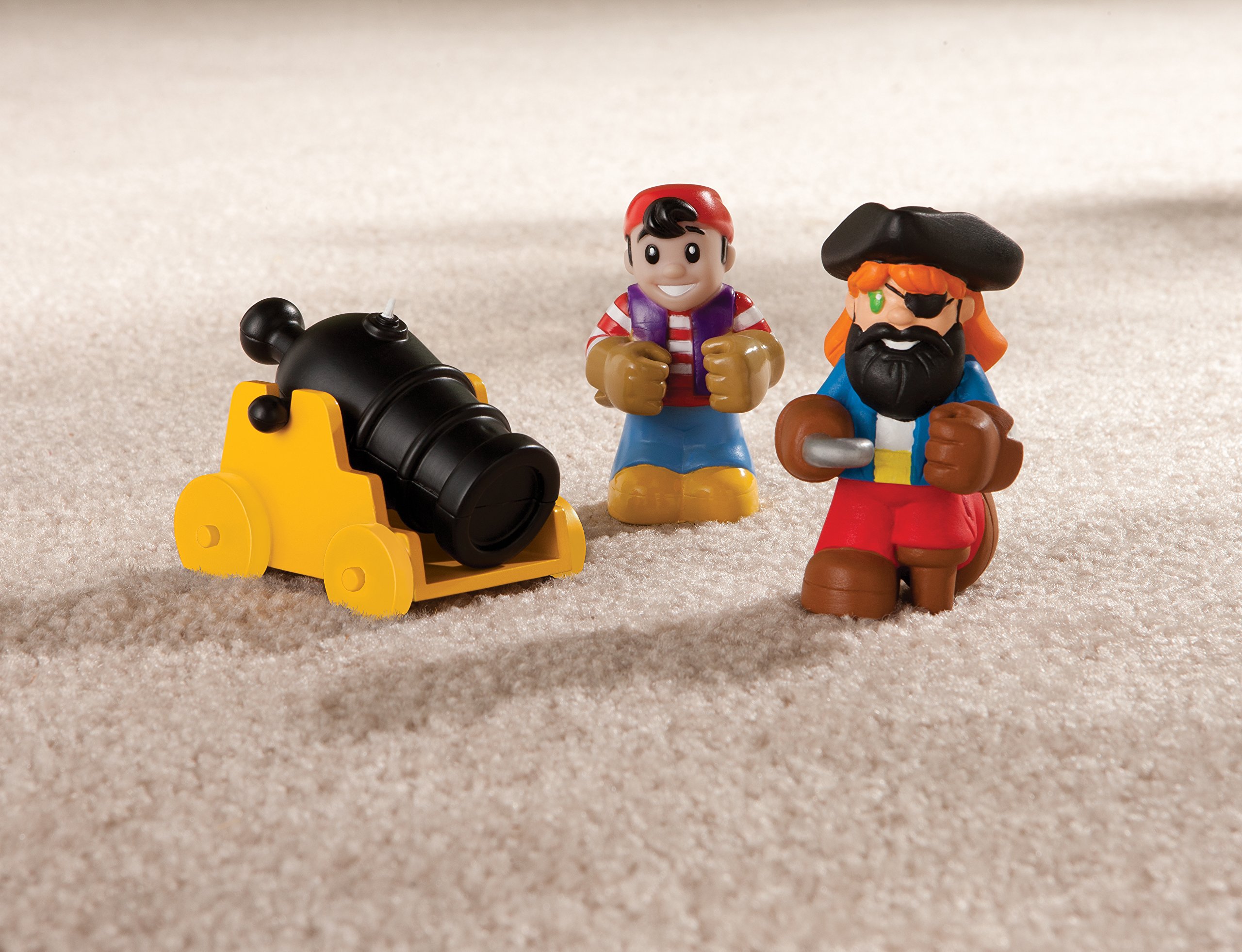 Little Tikes 2-in-1 Pirate Ship Toy - Kids Ride-On Boat with Wheels, Under Seat Storage and Playset with Figures - Interactive Ride on Toys for 1 year olds and above, Multicolor
