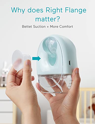 Paruu P3 Flange Insert 17mm, Original Breast Pump Parts, Wearable Breast Pump Replacement Accessories, 2 Pack
