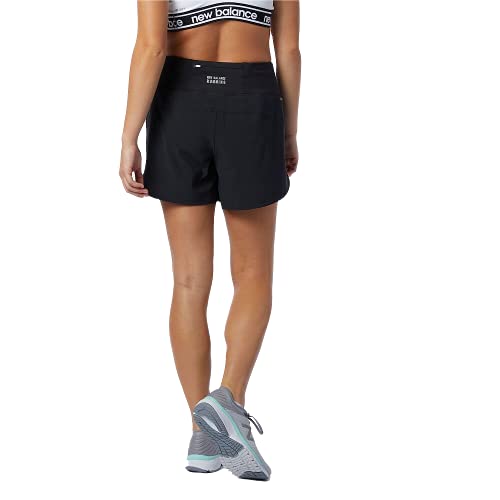 New Balance Women's Impact Run 5 Inch Short, Black , Medium