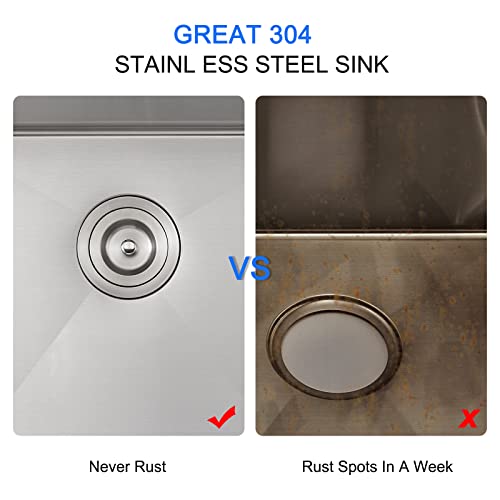 TSIBOMU 32 x 18 inch Undermount Double Bowl Kitchen Sink, 304 Stainless Steel 50/50 Double Bowl Workstation Sink (Brushed)