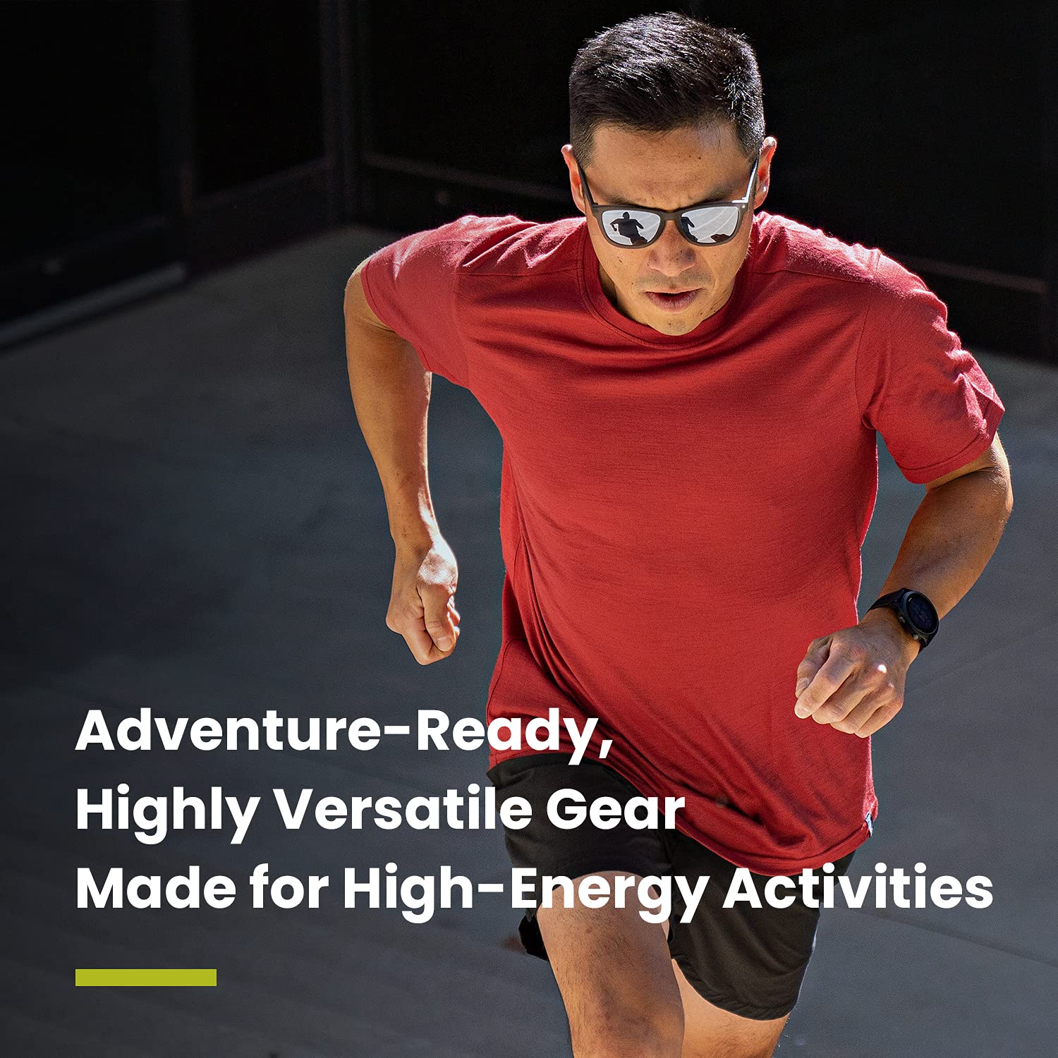 Smartwool Men's Merino Wool Short Sleeve Wilderness Summit Graphic Tee (Regulate Fit), Picante, Large