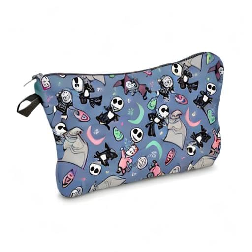 vaoruteng Dead Skull Pattern Cosmetic Bag Makeup Bag for Women Waterproof Zipper Travel Portable Storage Bag 1