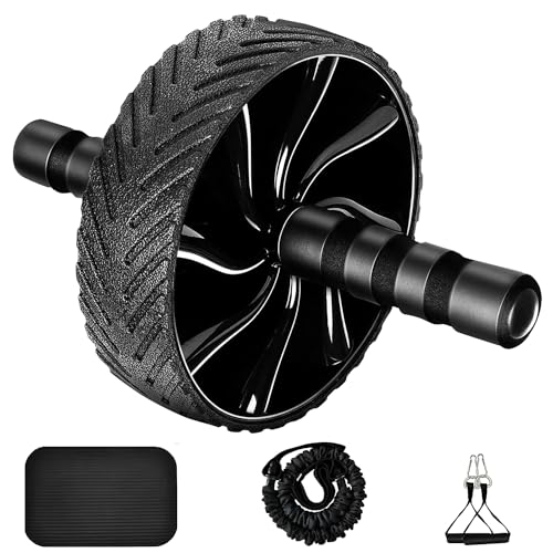 SPRWHALE AB Roller Wheel 6in 1 Set,Ab Workout Equipment with Resistance Band ,Exercise Roller for Abs Workout & Core Strength Training for Beginner Exercise at Home, Abdominal Roller with Gym