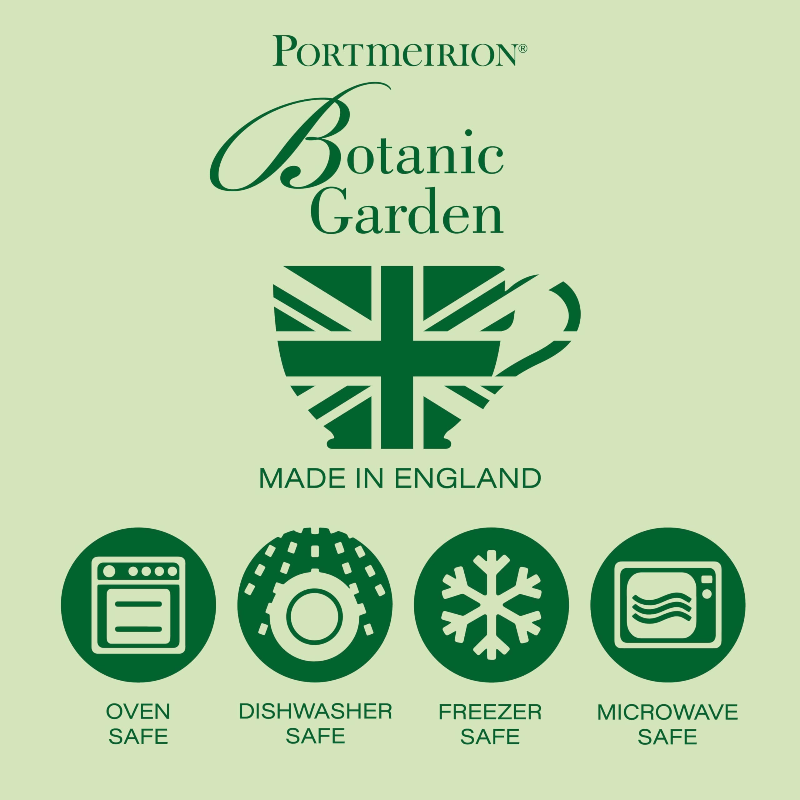 Portmeirion Botanic Garden 14 Ounce Flared Tankard Mug Set of 6 Assorted Motifs
