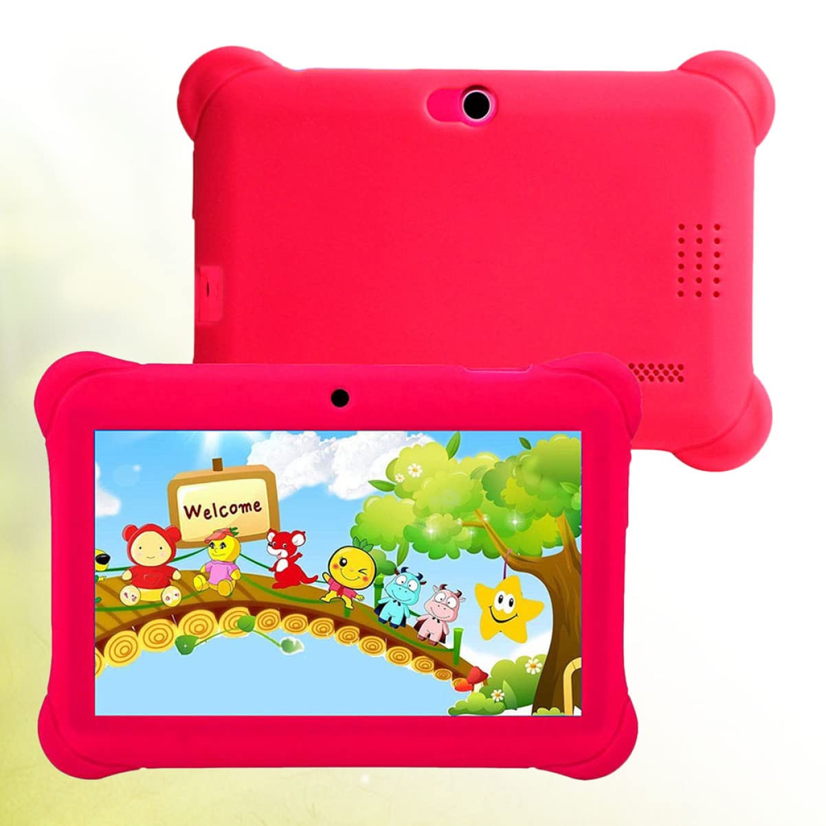 SOLUSTRE Kids Tablet Kids Tablet Tablet Computer 3pcs7 Tablet Plug with Us Dual Cartoon Practical Inches Educational Cameras Kids Red Children Children Tablet Kids Tablets Kids Tablets