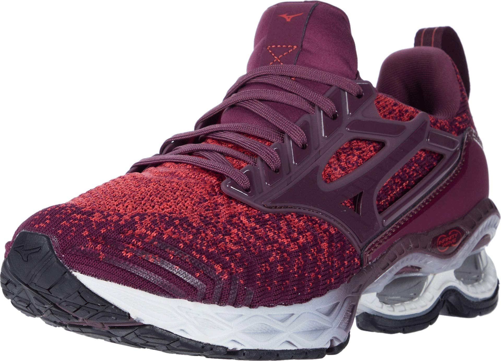 Mizuno Women's Creation WAVEKNIT 2 Running Shoe, Cayenne-Mauve Wine, 11