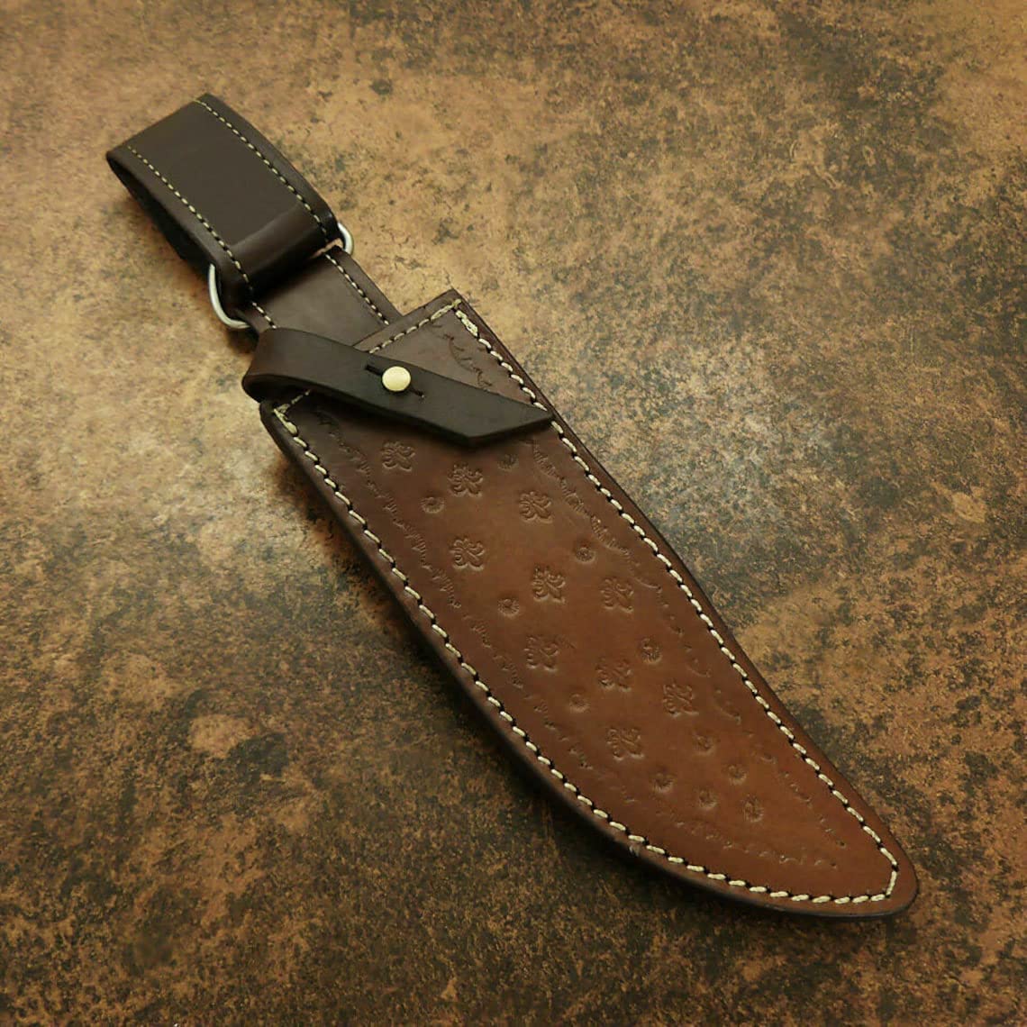 PSK05 - 13 Inches Custom Handmade D2 Steel Hunting BOWIE Knife With Leather Sheath GIFT