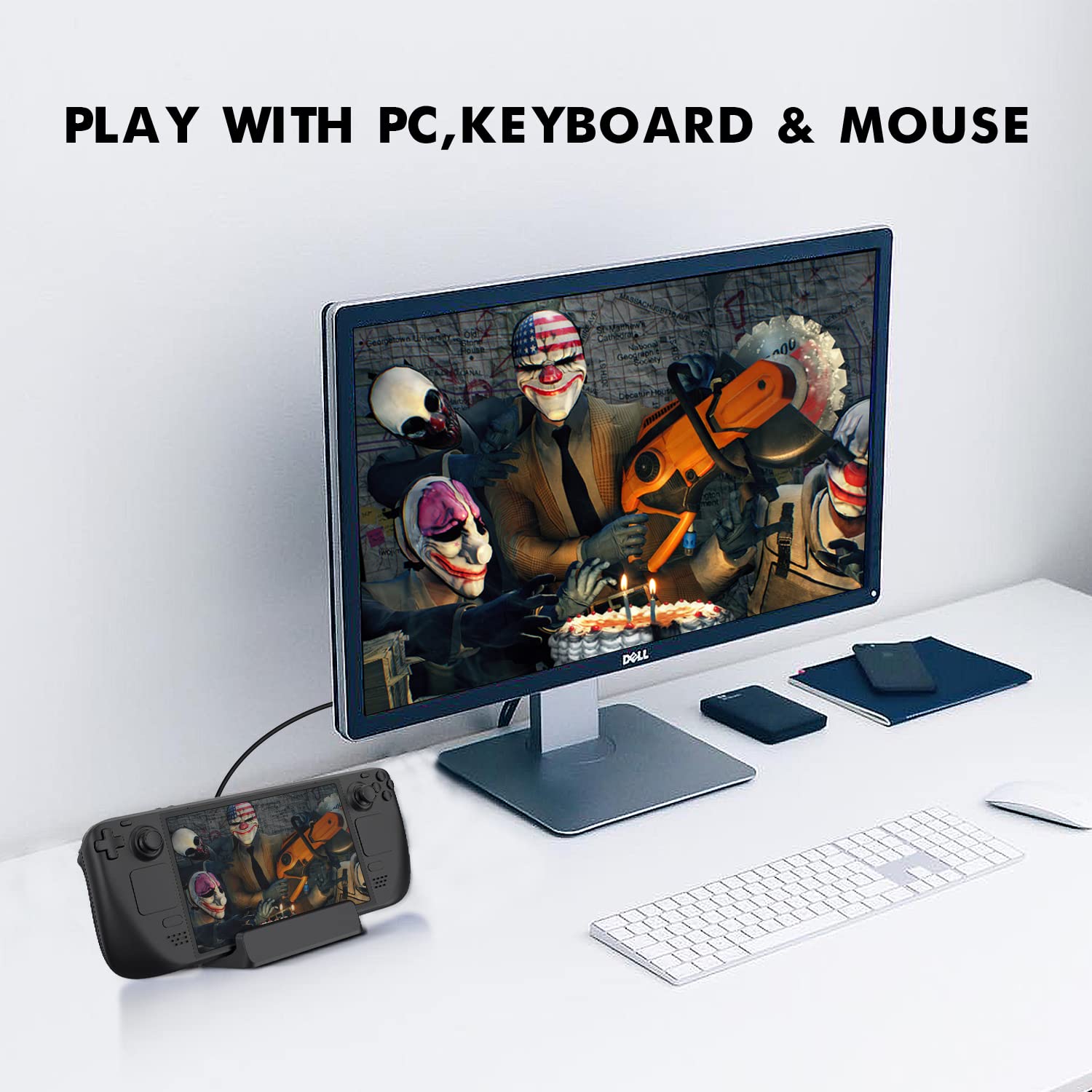 Upgraded Docking Station with 4K60Hz 1000Mbps LAN, 90w Type-C Cable,1000M Gigabit Network Card,4K 60Hz HDMI 2.0 Port,100w PD Power Input,3 USB3.0 Sockets