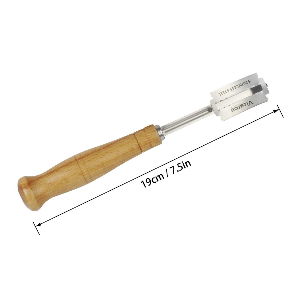 Picowe Bread Lame with Replaceable 5 Blades, Bread Lame Dough Scoring tool, Lame Bread Slashing Tool, Bakers Lame for Cutting Bread including Leather Protective Cover
