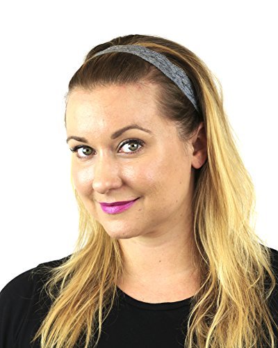 LUX ACCESSORIES Black White Lace Stretch Headband Set