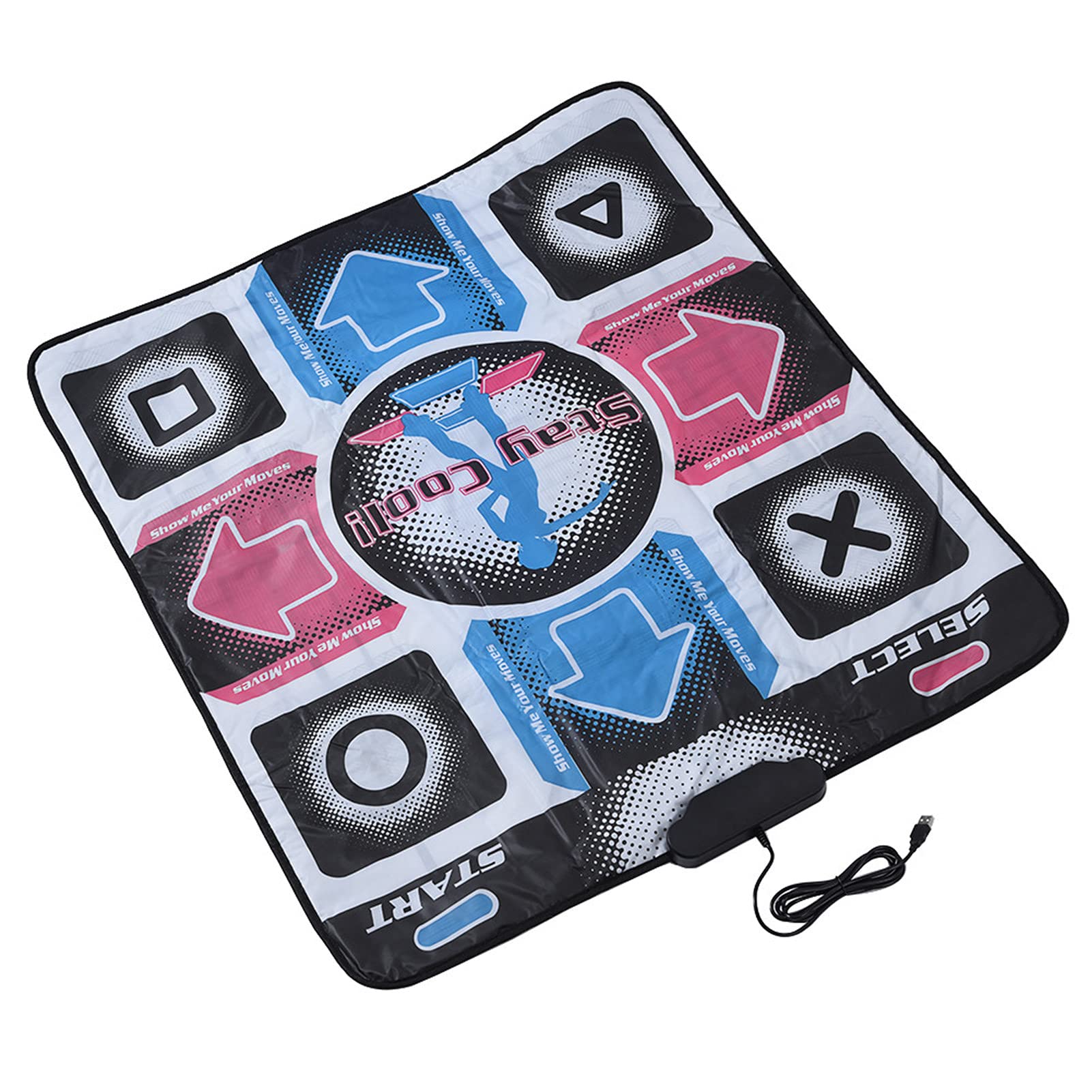 USB Dance Floor Mat Nonslip Dancing Step Dance Mat Pad Blanket Compatible for PC Laptop Video Game, Musical Play Mat Dancer Blanket for Kids Adults Family Home Entertainment