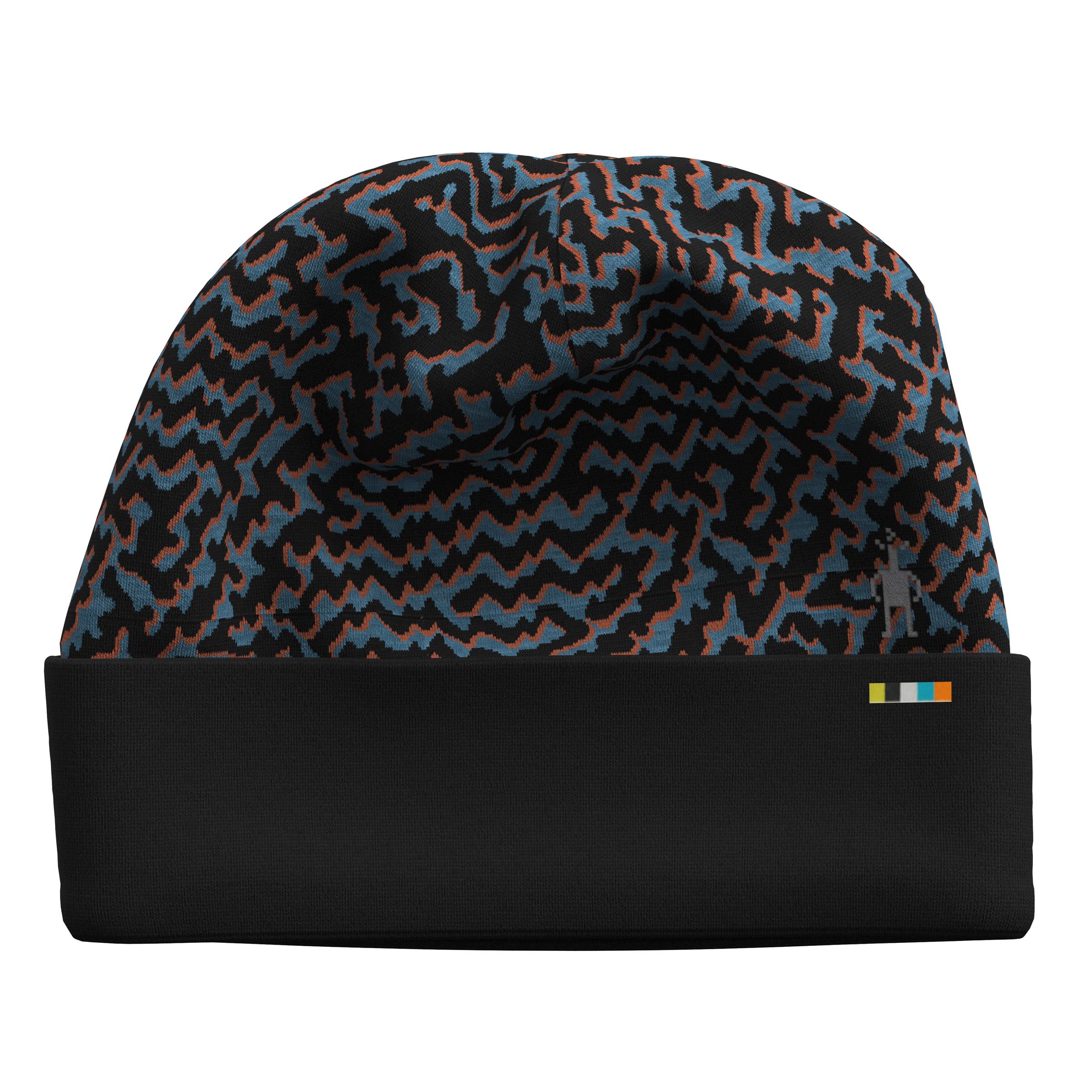 Smartwool Thermal Merino Wool Reversible Cuffed Beanie for Men and Women, Deep Navy-Charcoal, One Size
