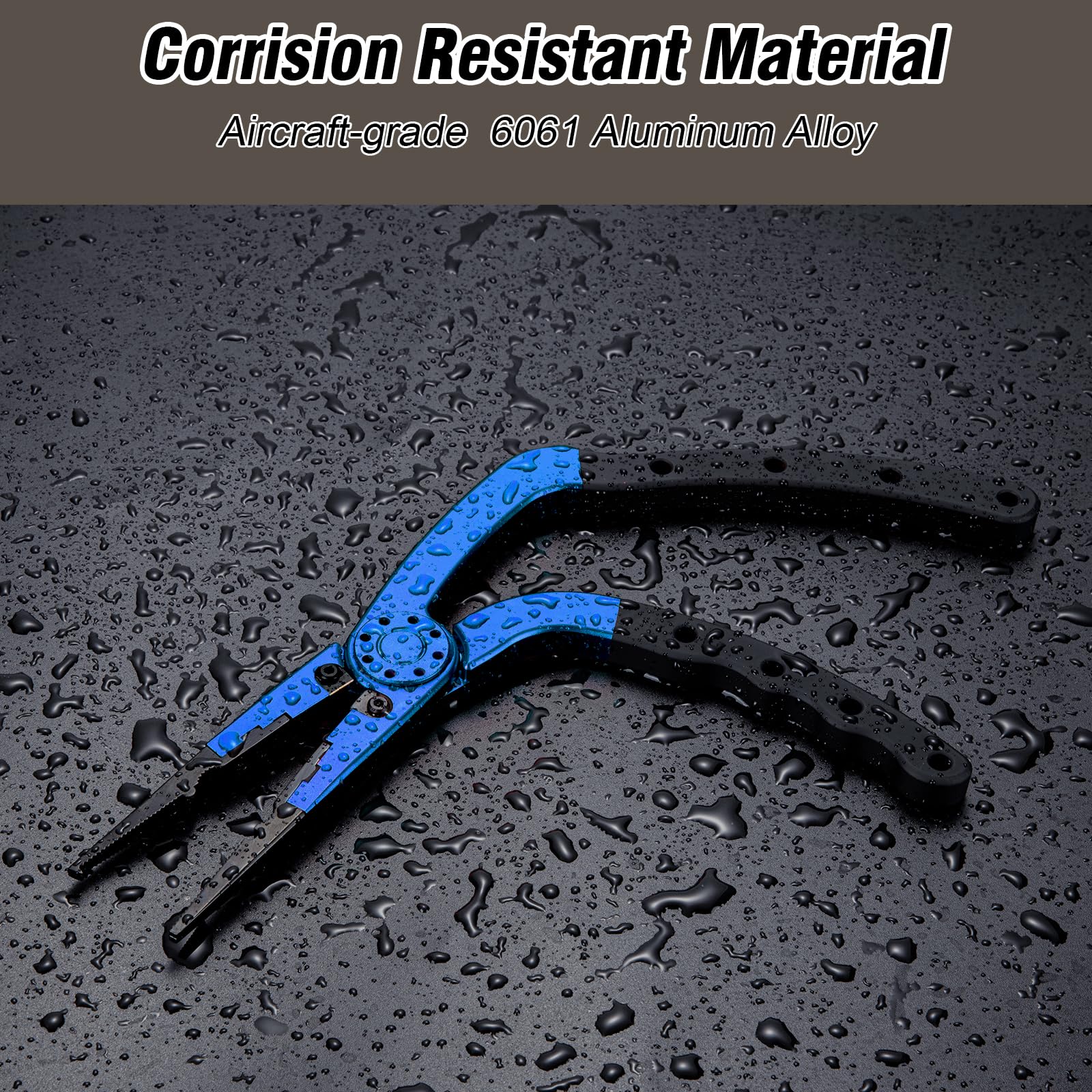 Night Cat 9'' Fishing Pliers with Sheath and Lanyard, Long Nose Jaws Braid line Cutters, Saltwater Crimper,Split Ring Openers,Hook Removers, Fishing Tools Gears Rustproof