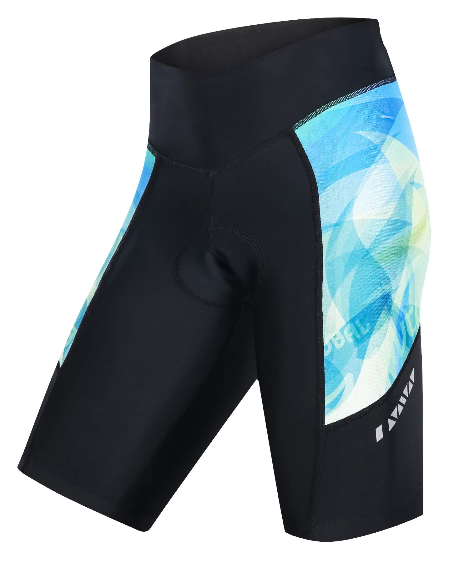 MUCUBAL Women's Bike Shorts with 3D Padded Compression Bicycle Shorts for Cycling,Spinning,Road Bike(Blue,XL)