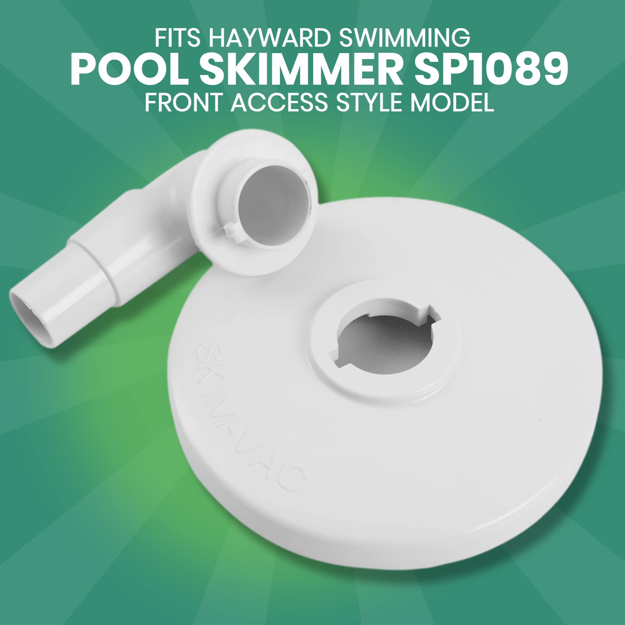 TonGass 7-1/4" Pool Skimmer Vacuum Plate Compatible with Hayward Swimming Pool Skimmer SP1089 - Skim Vac 1 1/4โ and 1 1/2โ Combo Hose Elbow Adapter - Exact Replacement Hayward SP11071