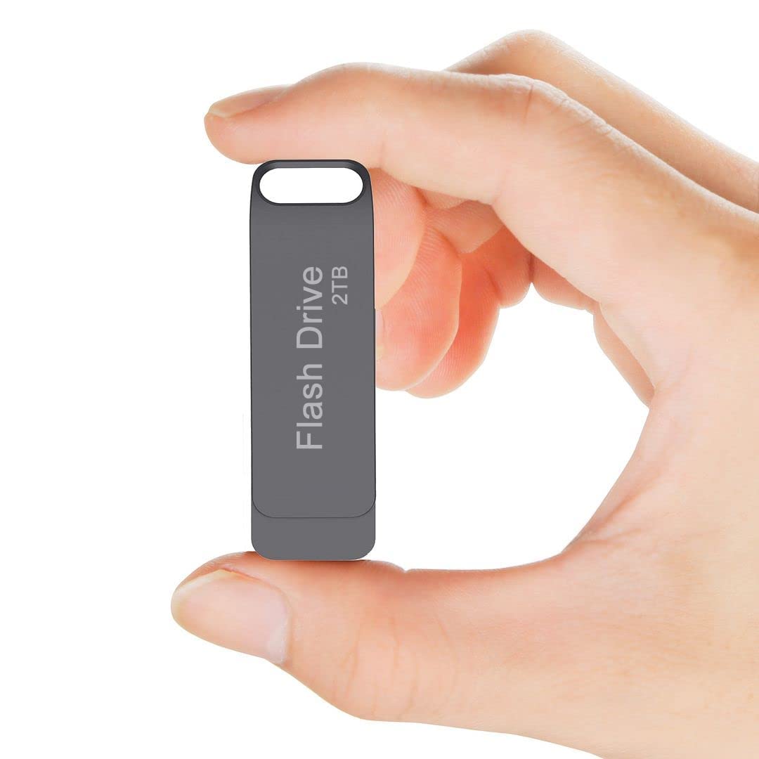 USB Flash Drive 2TB, Large Storage Thumb Drive, Flash Stick 2000GB, Portable U Disk Pen Drive, Memory USB Stick 2TB Data Storage for PC Laptop Computers Tablet
