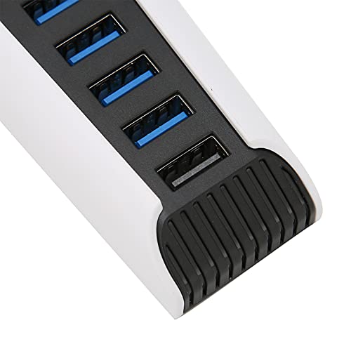 USB Hub, 5 in 1 Multi Port Expansion Adapter,1 x USB ,1 x Type C Male to 5 x USB,1 x Type C Female, High Speed Docking Station for PS5 Console