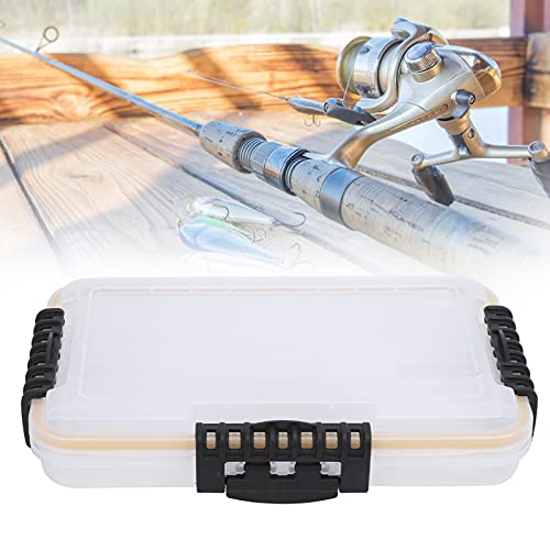 plplaaoo Fishing Tackle Box, Fishing Tackle Tray Box, Luya Box Durable Sturdy Double?Layer Storage Design Fishing Tool Accessories for Fish Sports, Plastic Storage Organizer, Luya Box Baits Box Tr