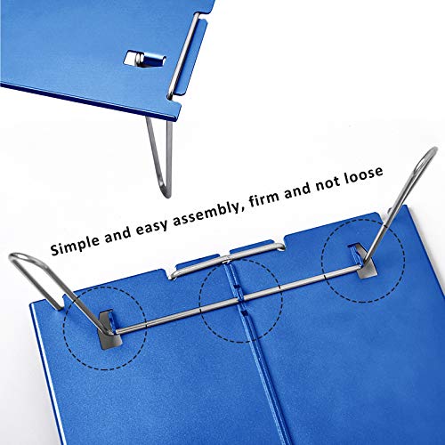 OMUKY Folding Table Camping Mini Table Aluminum Alloy Compact Lightweight Mobile Table (Blue)